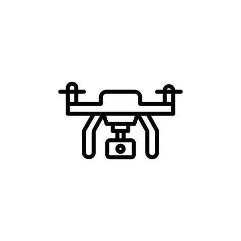 Drone Technology Icon Black And White Outline 53143351 Vector Art At