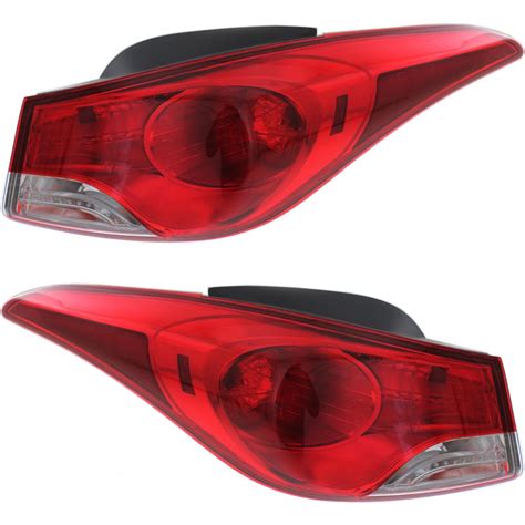 Carlights360 For Hyundai Elantra Tail Light 2011 2012 2013 Pair Driver