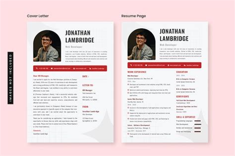 Premium Vector CV Resume Web Developer V5
