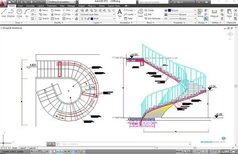 Reinforced Concrete Stairs Cross Section Reinforcement Detail Concrete Stairs Cantilever