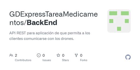 Github Gdexpresstareamedicamentos Backend Api Rest Para Aplicaci N De Que Permita A Los