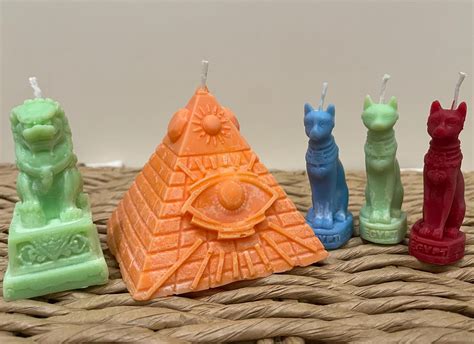 Egyptian Pyramid Soy Wax Candle Tutankhamun Sphinx Home Decor Etsy