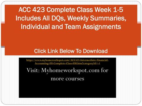 PPT ACC Complete Class Week Includes All DQs Weekly Sum PowerPoint Presentation ID