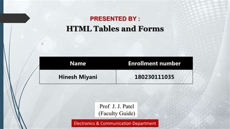 Html Tables And Forms Pptx Web Design And Html Internet