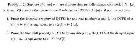 solved problem 2 suppose x[n] and y[n] are discrete time