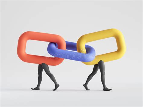 Partnership Links Personal Connections Stock Illustration