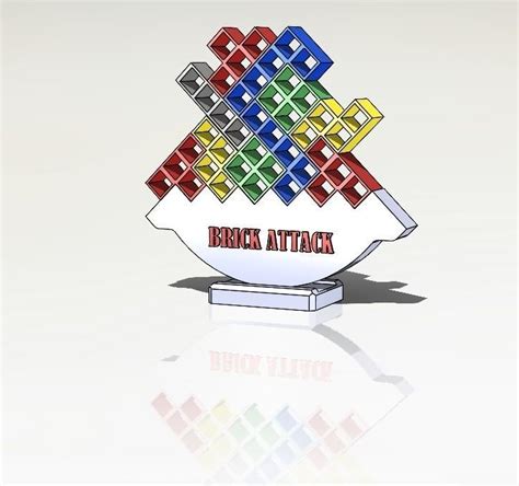 Brick Attack Stack Attack Tetris Balance Games 3d Model Cgtrader