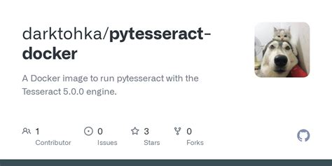 Github Darktohkapytesseract Docker A Docker Image To Run