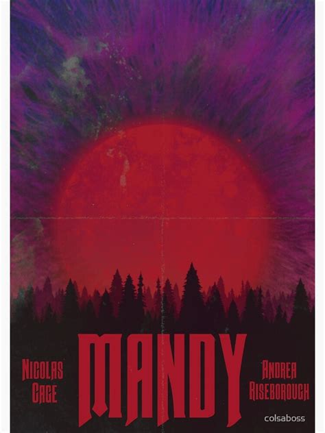 Mandy Movie Poster Poster For Sale By Colsaboss Redbubble