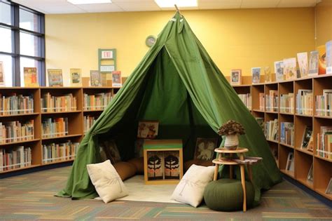 Reading Nook In A Classroom Premium Ai Generated Image