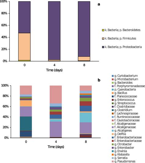 A Population Diversity At The Phylum Level B Diversity At The Genus