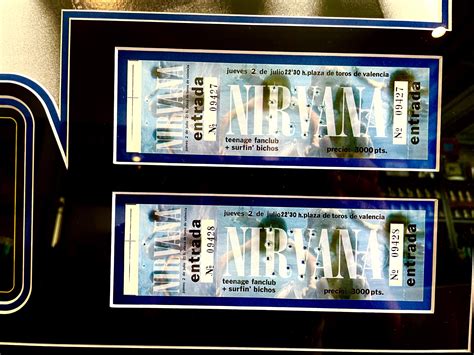 Nirvana Signed Nevermind Cd Framed All 3 W Rare Tickets 1992 Coa Etsy