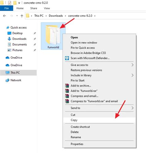 how to install concrete cms on xampp in windows
