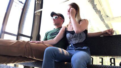 Quick Sex In The Skiing Gondola While People Are Passing The Other Way