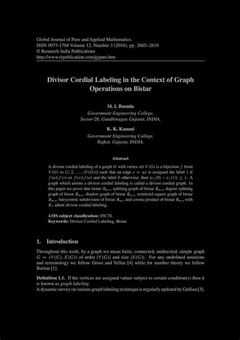 Pdf Divisor Cordial Labeling In The Context Of Graph Operations