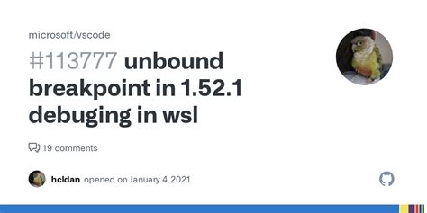 Unbound Breakpoint In 1521 Debuging In Wsl · Issue 113777