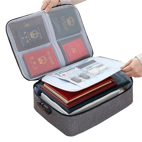 Buy Two Layer Passport Document Certificate File Organiser With Lock