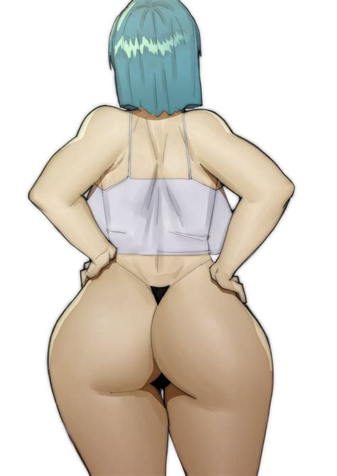 Rule 34 1girls Ass Back View Blue Hair Bulma Briefs Bulma Briefs Androids Saga Doublehero