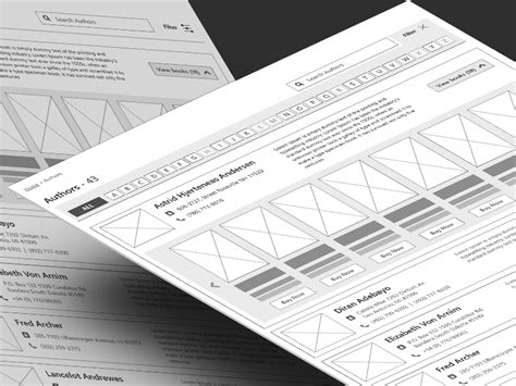 Wireframing Inspiration Alphabet Filter For Data List Authors By Hiran Karu On Dribbble