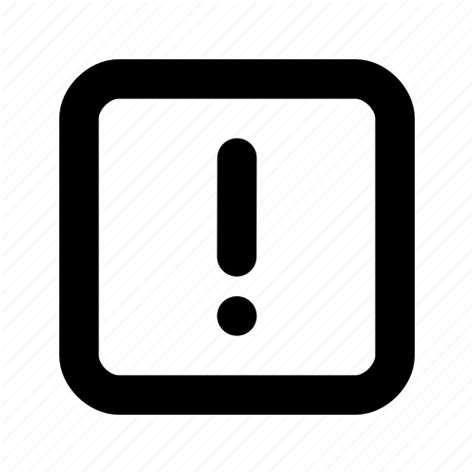 exclamation rounded square icon download on iconfinder