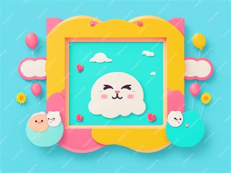 Premium Photo Flat Design Illustration Of Cute Photo Frames Adding