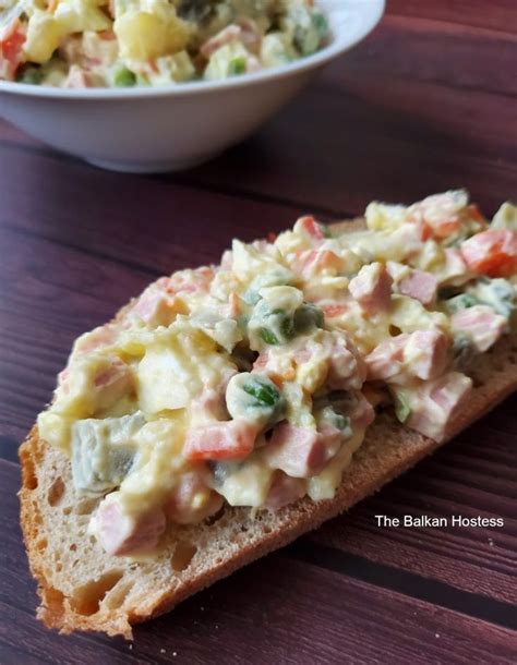 Ruska Salatarussian Salad The Balkan Hostess Recipe Russian