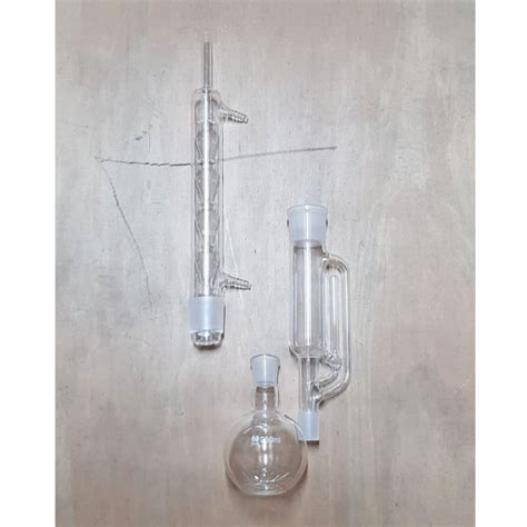 [ready Stock] Soxhlet Extraction Set Soxhlet Extractor Allihn Condenser Flat Round Bottom
