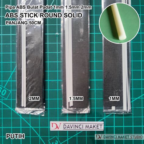 Jual Abs Stick Round Solid Bar Stik Abs Bulat Lingkaran Padat 1mm 2mm