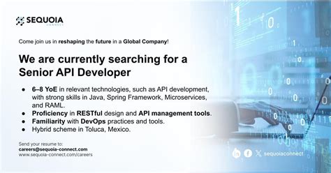 sequoia connect on linkedin senior api developer 98 d4c sequoia