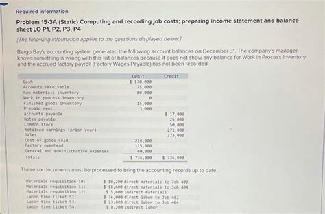 solved required information problem 15 3a static computing