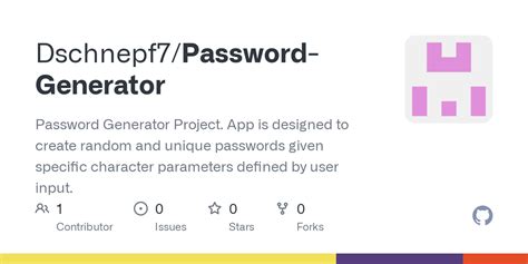 Github Dschnepf7password Generator Password Generator Project App