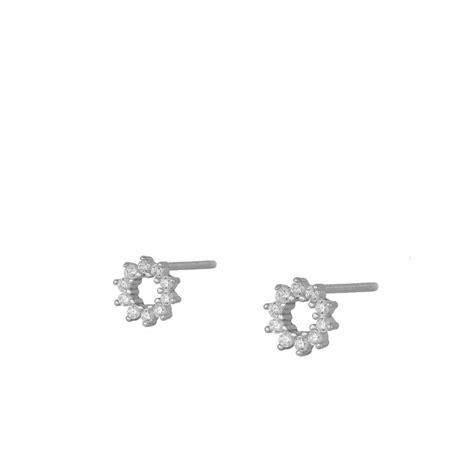 Pendientes Mini Sol Plata Joyeria Luis Luna