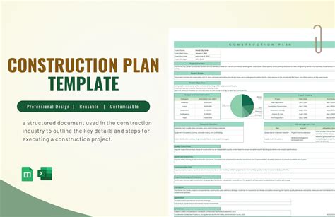 Free Construction Plan Templates Editable And Printable