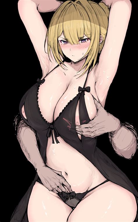 Rule 34 1girls Areolae Big Breasts Blonde Hair Blush Breasts Dark Skinned Male Dark Skin