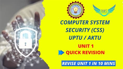 Computer System Security Css Unit 1 Quick Revision Aktu Unique Appsites Youtube
