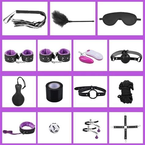 Kits De Bondage 15 Pièces Sm Set Adultes Toy Ensemble De Servitude Bdsm Parfait Pour Les