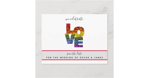 Love Same Sex Wedding Save The Date Postcard Zazzle