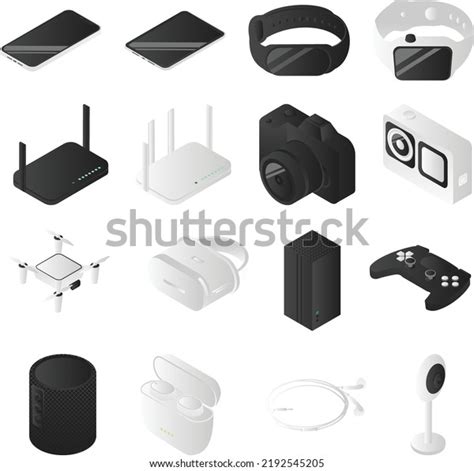 Isometric Gadget Device Set Isolated Stock Vector Royalty Free 2192545205 Shutterstock