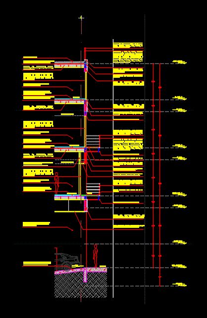 Apartment Facade Cut In Dwg Cad Library