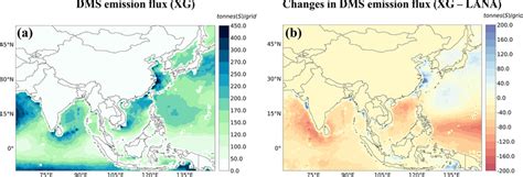 Panel A Presents Annual Dms Emission Flux Calculated Based On N00