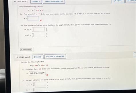 Solved 15 [0 3 Points] X Consider The Following Function