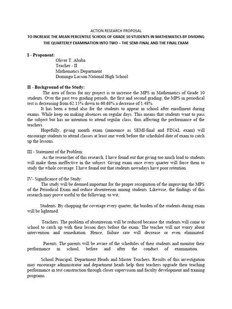 Action Research Proposal Pdf Reading Comprehension Teachers