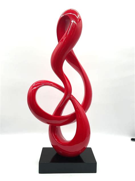 Abstract Red Infinity Loop Sculpture Auction