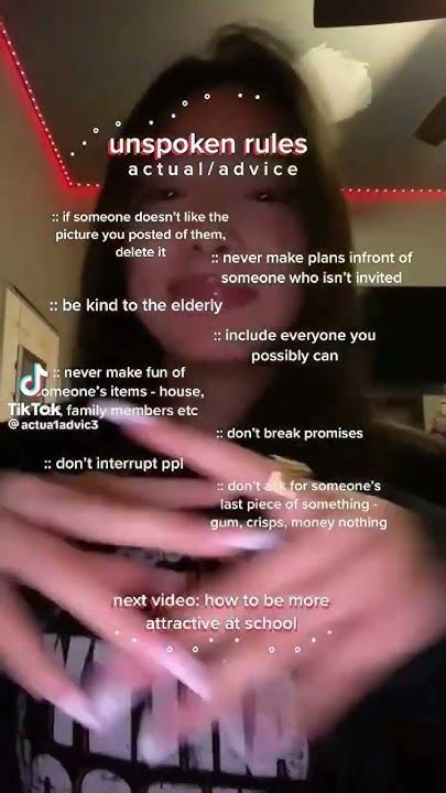 Unspoken Rules😮🙁 Aesthetic Lolabekka Tips Advice Unspokenrules Rules Youtube