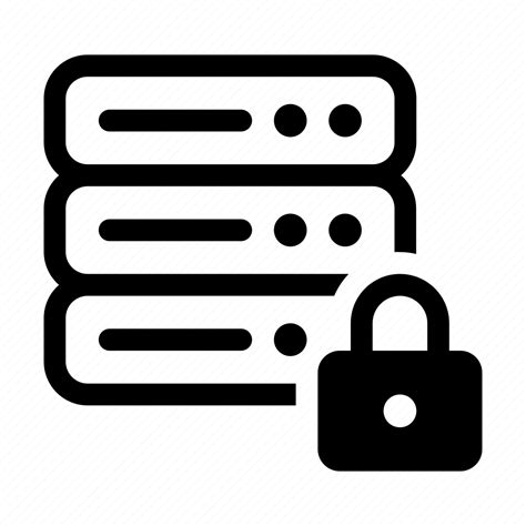 Database Secure Storage Data Center Cyber Security Server Protection Icon Download On