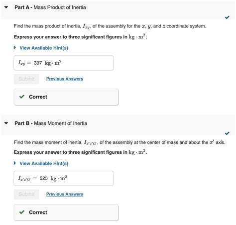 Solved To Determine The Mass Moments And Products Of Inertia Chegg Com