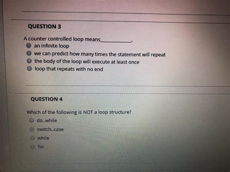 Solved Question 1 What Is The Difference Between A While