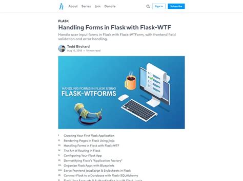 Flask Wtform Tutorial By Hackersandslackers A Flask Template Built