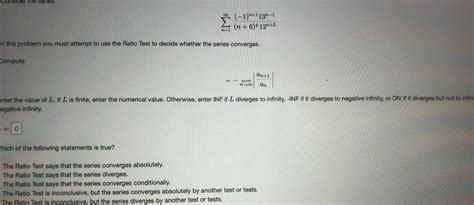 [answered] consider the series n 1 1 113 1 n 6 4 12n 2 in this problem