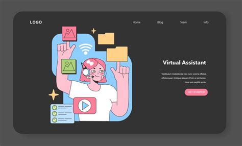 Engaged Virtual Assistant Manages Multimedia Vector Image